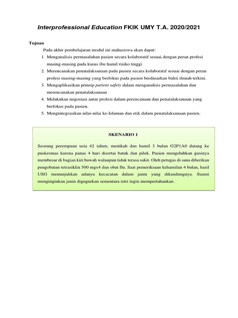 Skenario Bumil Risti | PDF