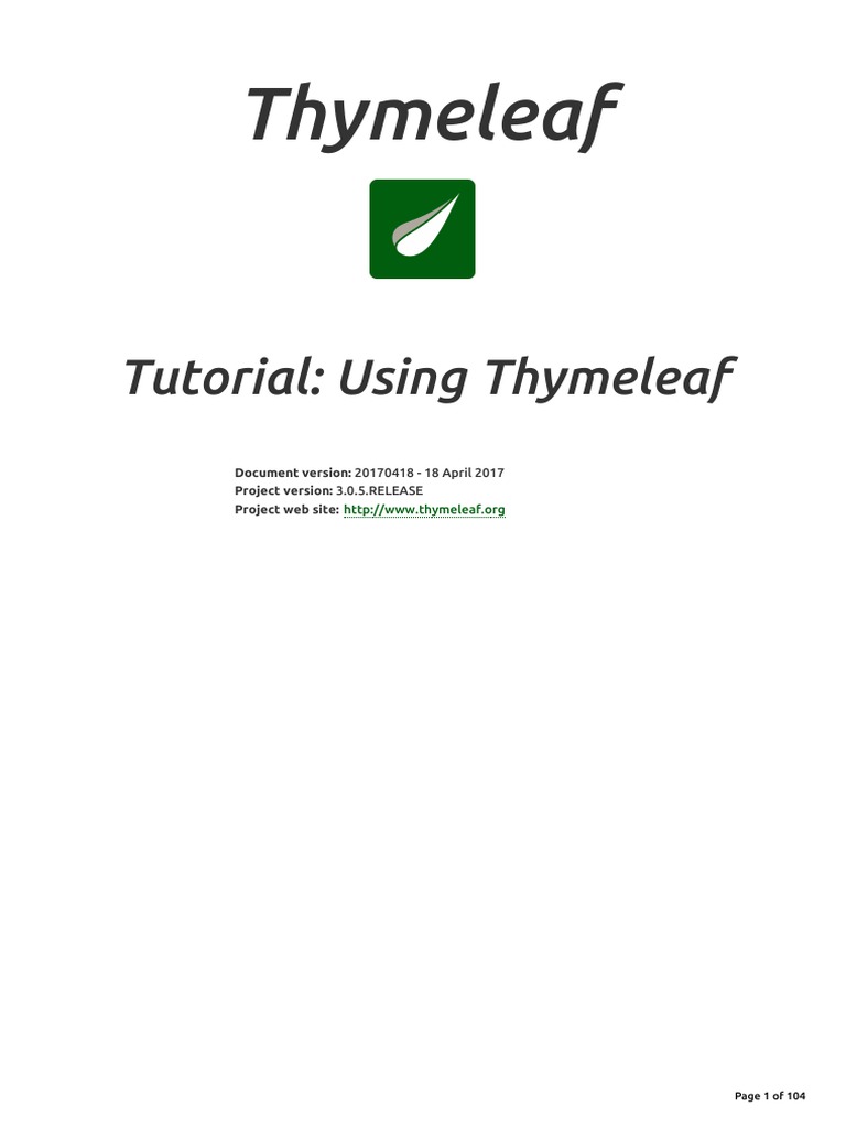 Using Thyme Leaf | PDF | Html | Html Element