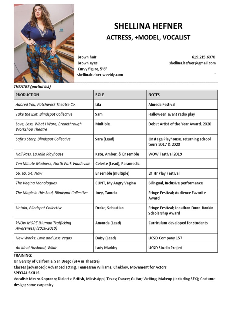 Shellina Hefner: Actress, +model, Vocalist | PDF | Performing Arts ...