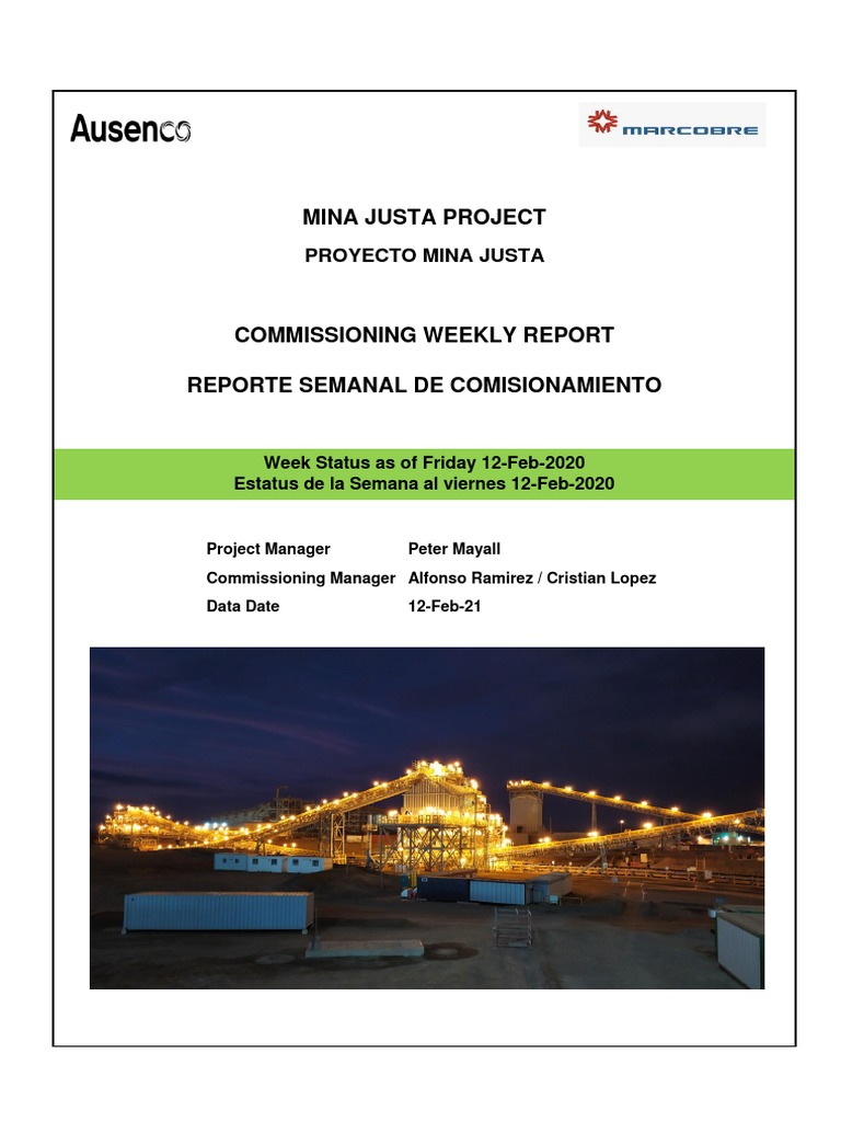 Commissioning Weekly 12 Feb 21 | Download Free PDF | Industries ...