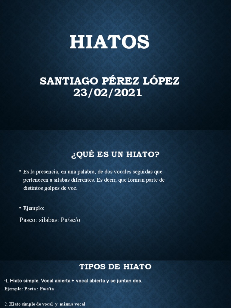Guía de Hiatos en Español | PDF | Estudios de idiomas extranjeros