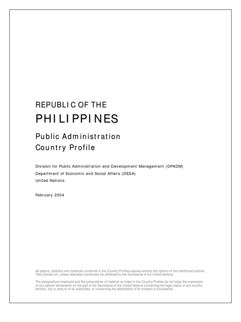Philippines Country Profile Overview | PDF | President Of The ...