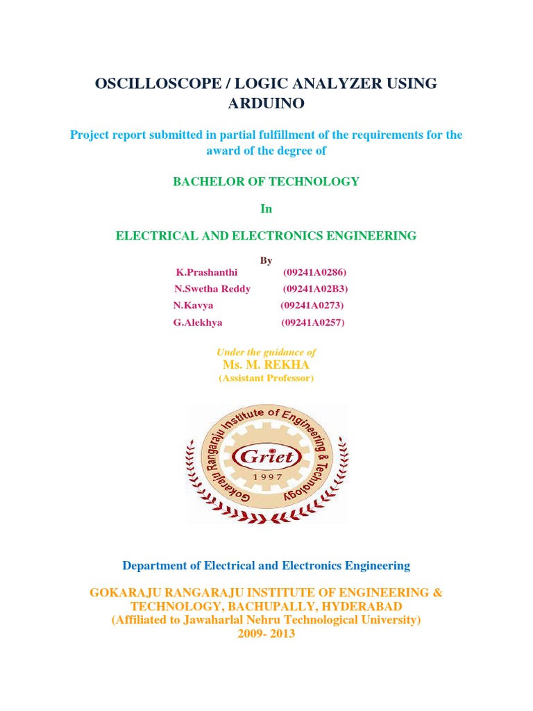 Oscilloscope Logic Analyzer Using Arduino Pdf Computer Science Computing