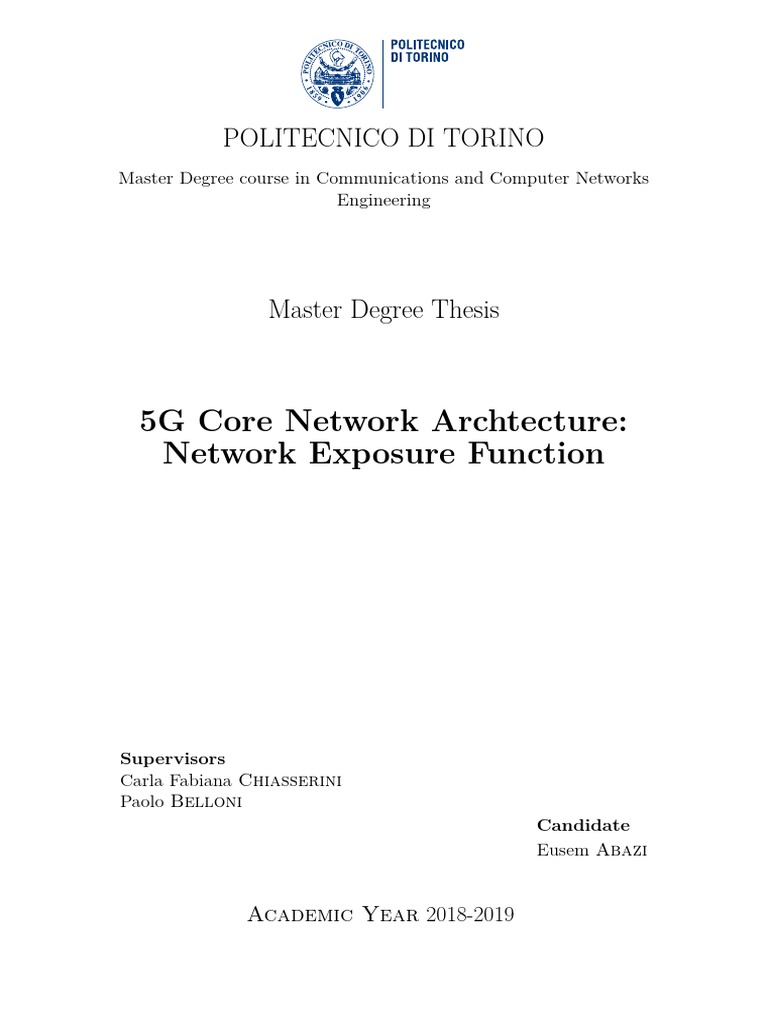 5G Core Network Archtecture - NEF Exposure Function Tesi | PDF | Lte ...