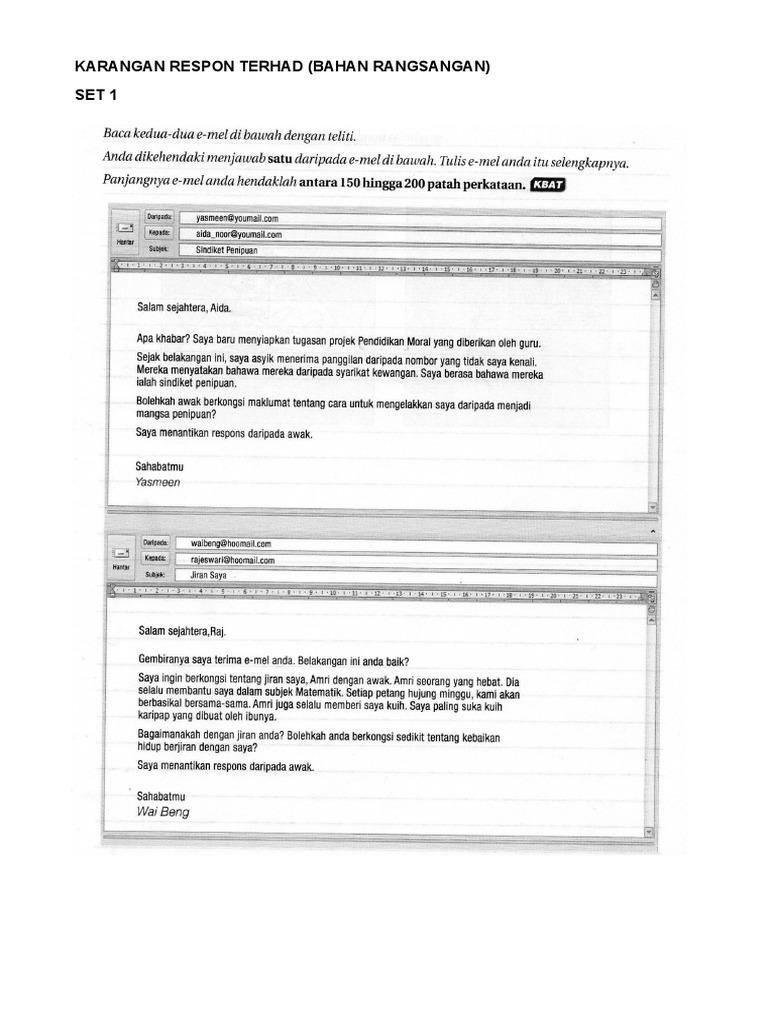 Karangan Respon Terhad t5 2021 | PDF | Metode & Bahan Ajar | Sains ...