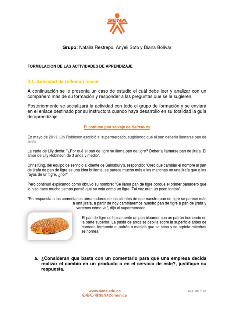 Actividad de Reflexion Inicial | PDF | Panes