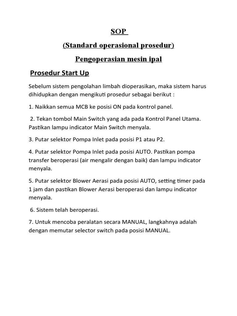 SOP Ipal | PDF