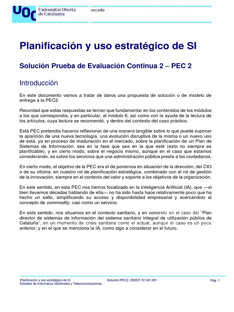 Solución-PEC2 - 202021-S1-M1.301 | PDF | Inteligencia artificial | Inteligencia (IA) y semántica