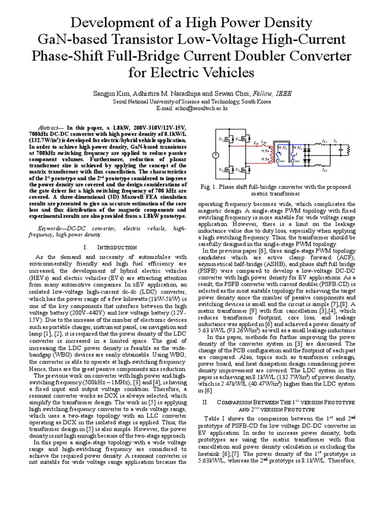 Development of A High Power Density GaN-based Transistor Low-Voltage ...