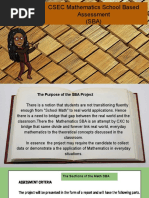 Csec Maths SBA Introduction | PDF | Teaching Mathematics | Data