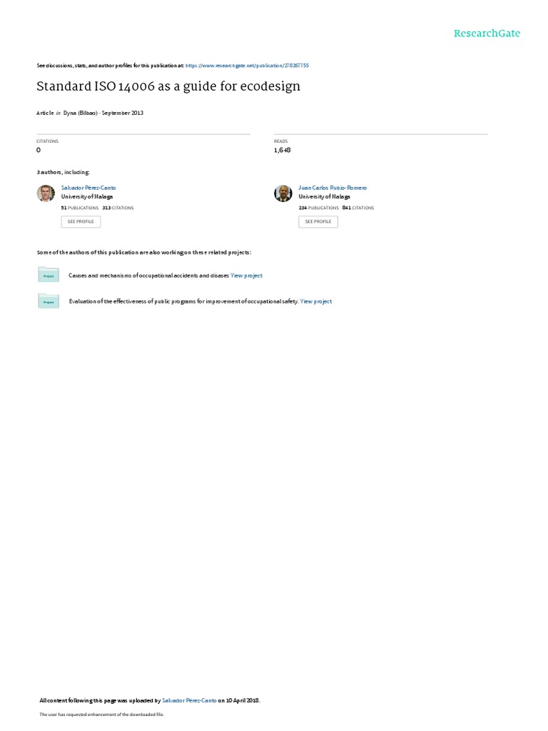 The ISO 14006 Standard as a Guideline for Ecodesign: Benefits ...