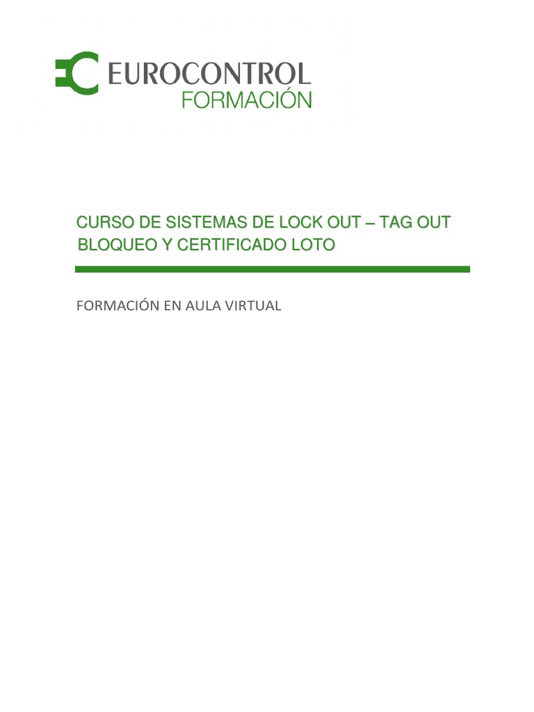 Curso de Bloqueo y Certificado LOTO - Aula Virtua | PDF