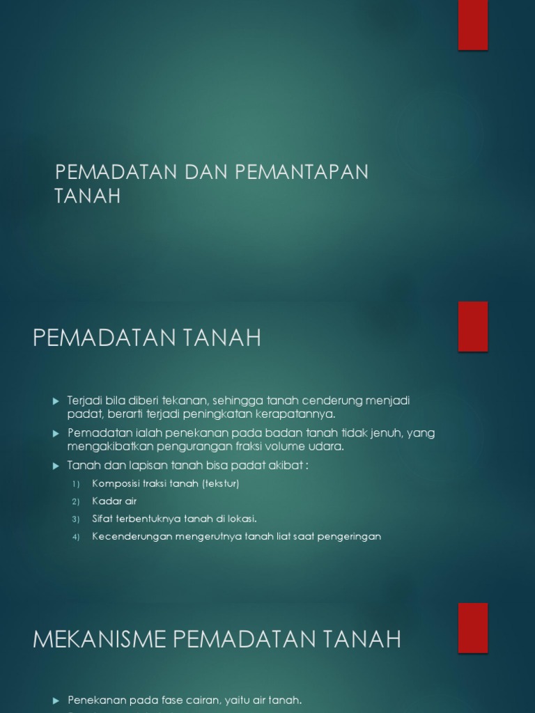 Pemadatan dan Pemantapan Tanah Efektif | PDF