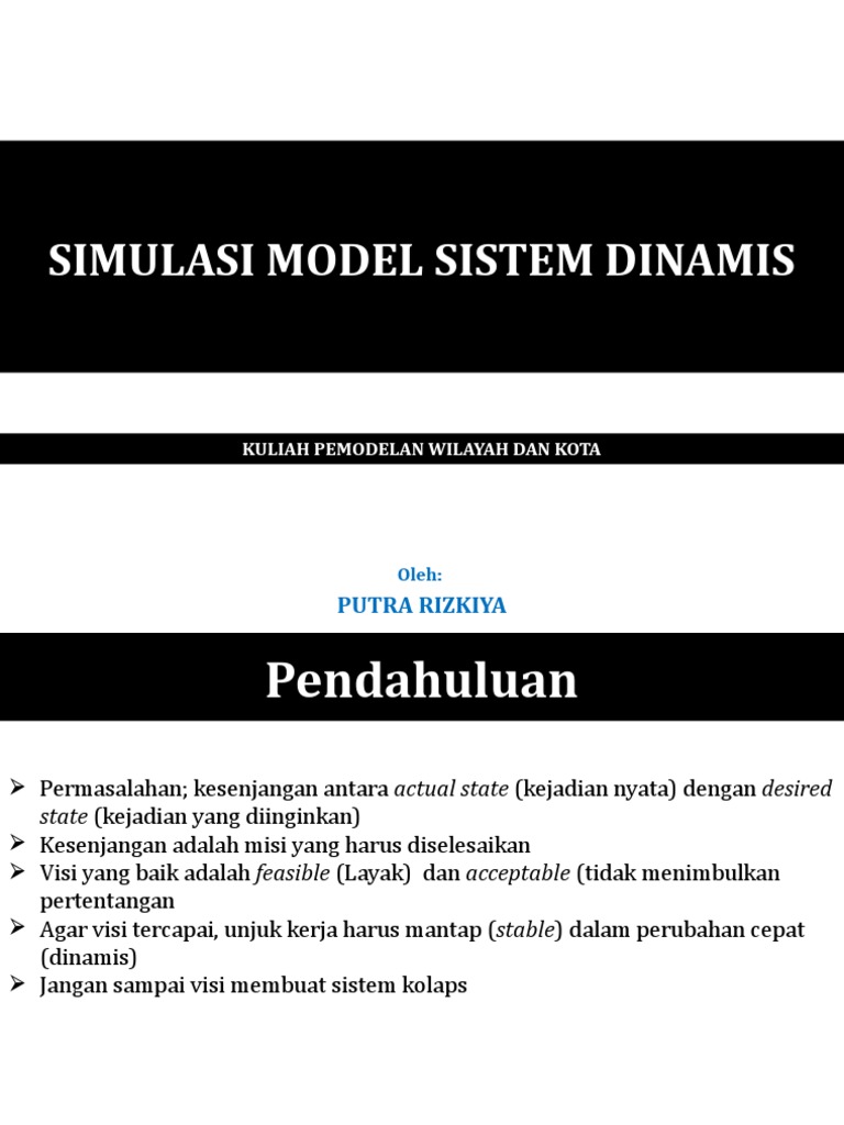 Simulasi Sistem Dinamis 1 | PDF