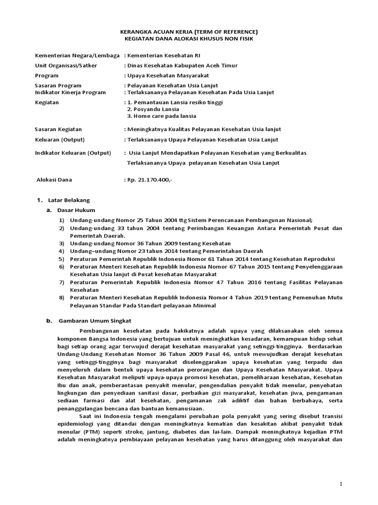 Tor Lansia 2022 | PDF