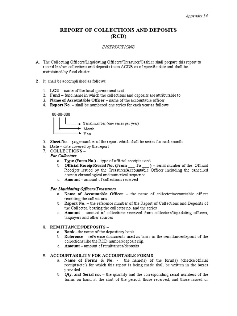 RCD report instructions | PDF | Debits And Credits | Banks