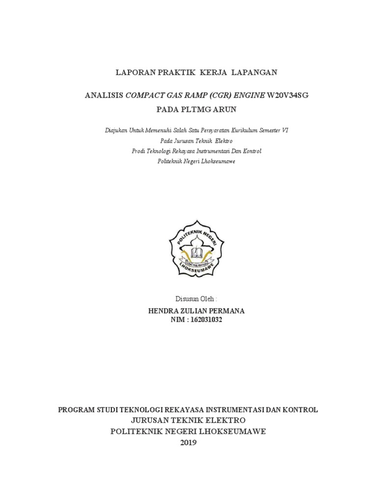 Laporan PKL PLTMG Arun | PDF | Indonesia