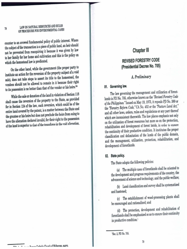 NRE - Agcaoili PD 705 | PDF