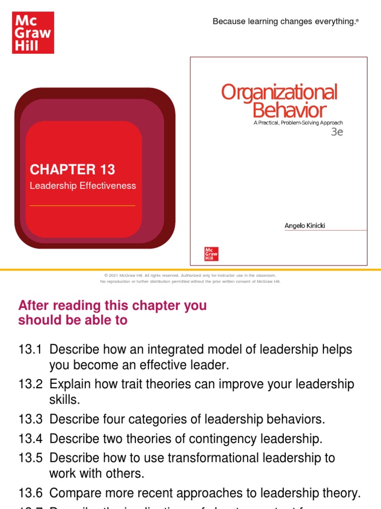 Leadership Effectiveness: Because Learning Changes Everything | PDF ...
