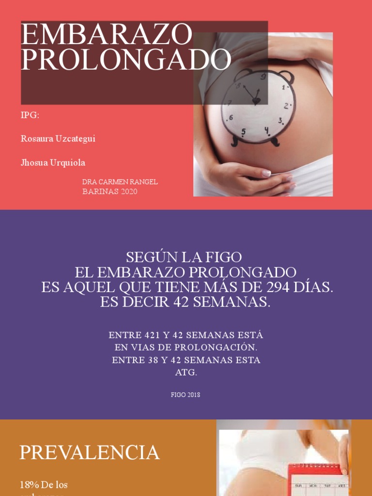 Embarazo Prolongado Diapositivas | PDF | Placenta | Feto