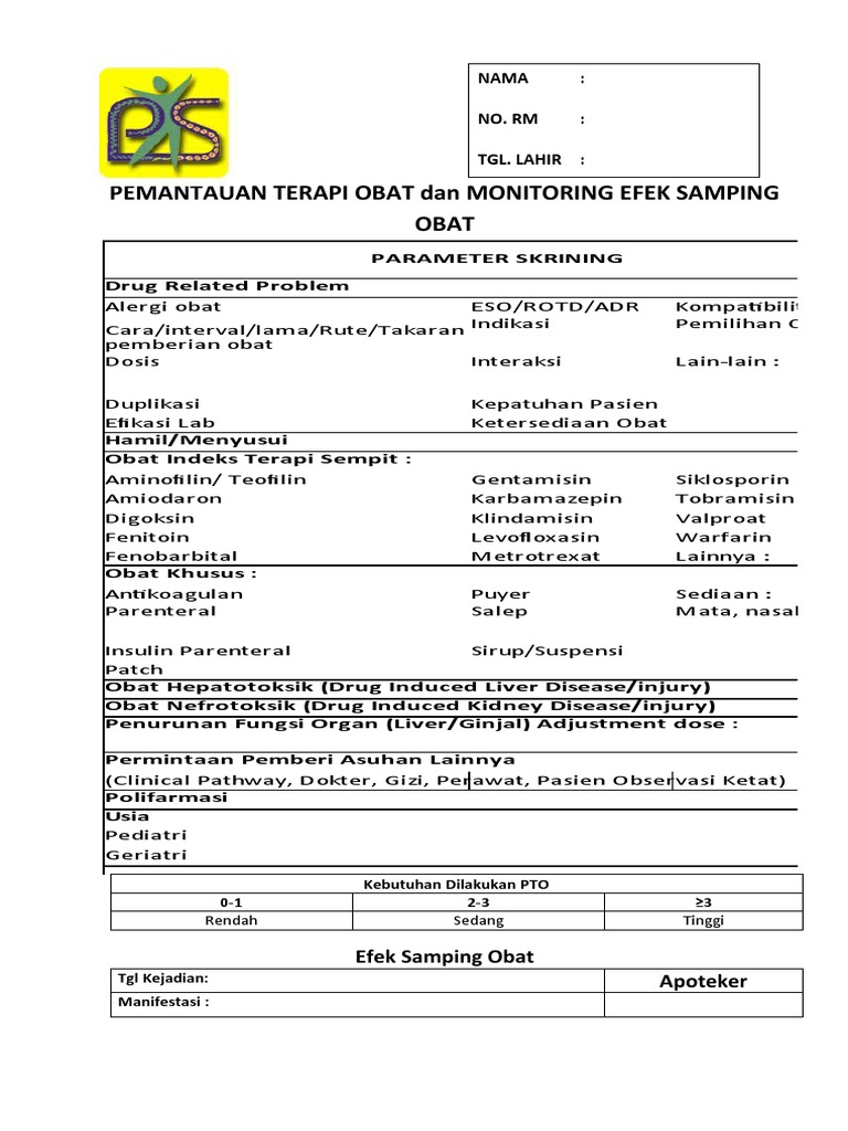 Pemantauan Terapi Obat dan Efek Samping | PDF