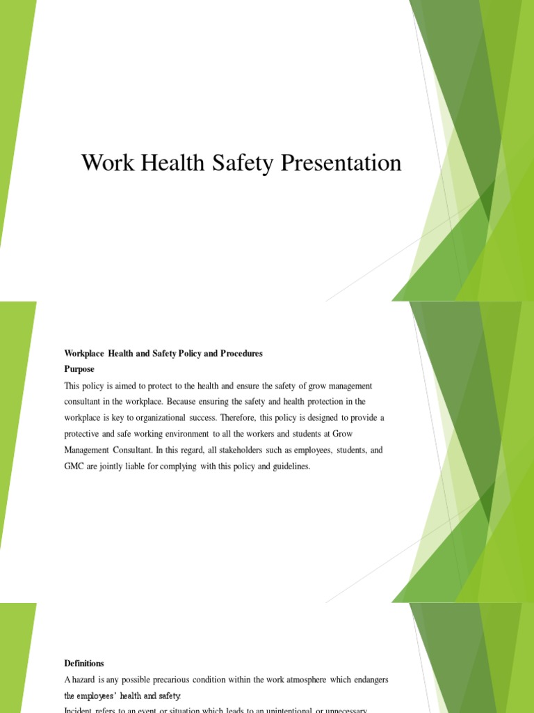 Work Health Safety Presentation | PDF