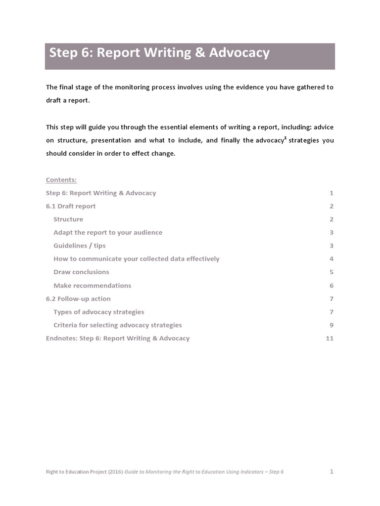 Report Writing for Advocacy Strategies | PDF | Infographics | Human Rights