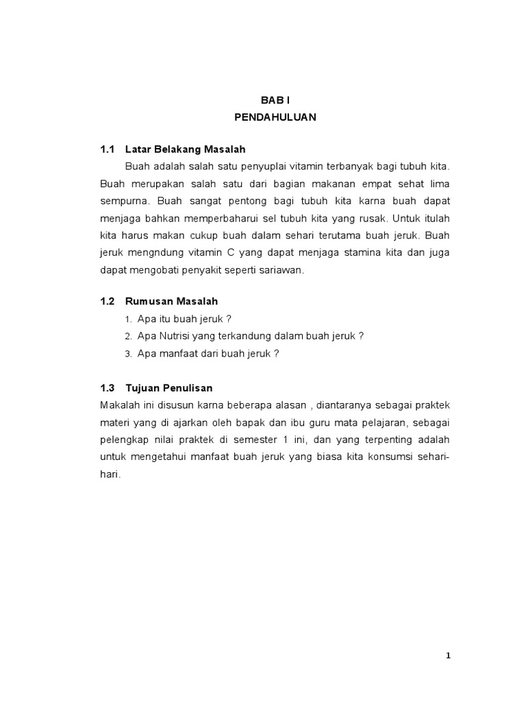 MANFAAT BUAH JERUK | PDF