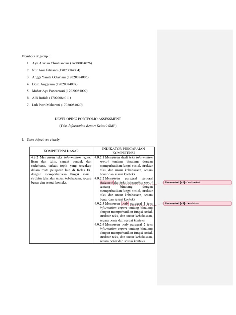 Developing Portfolio Ass Pdf