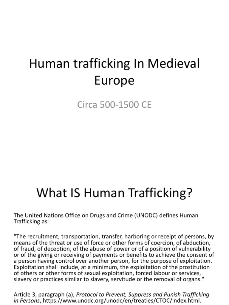 Human Trafficking in Medieval Europe | PDF | Procuring (Prostitution ...