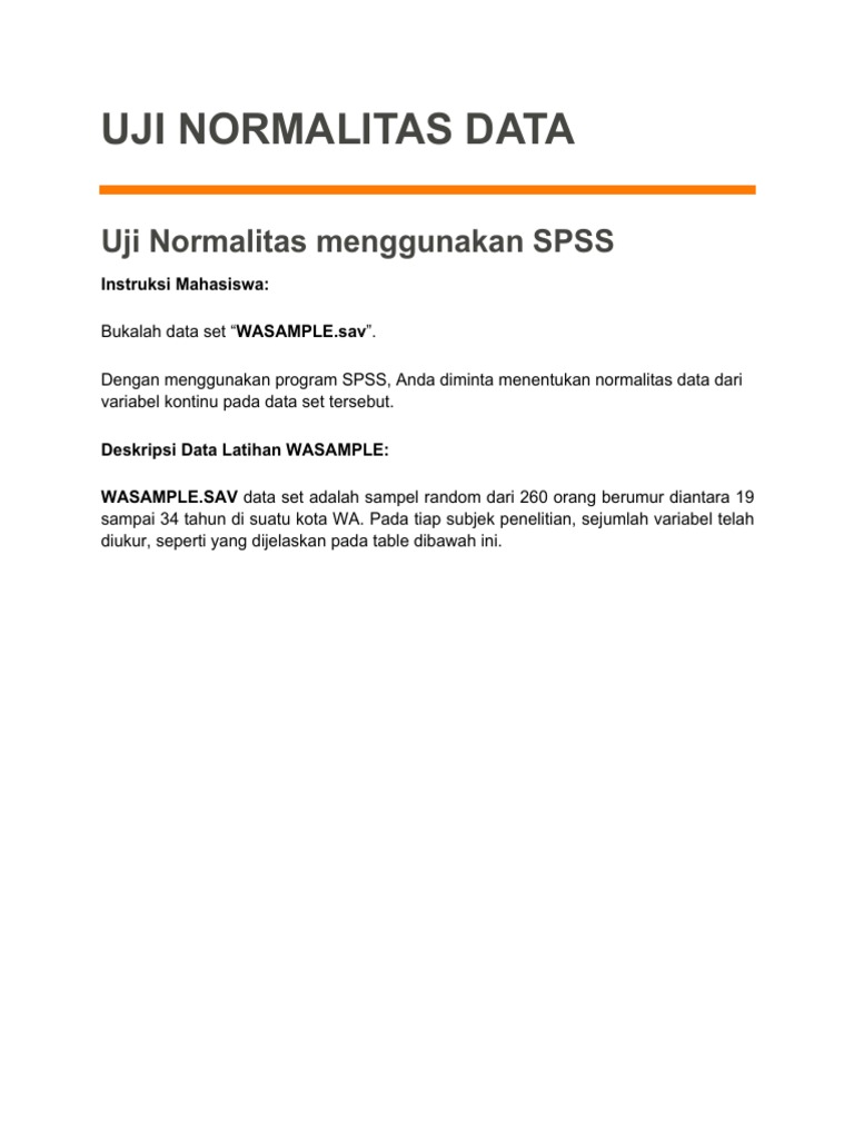 03.modul - Uji Normalitas Data | PDF