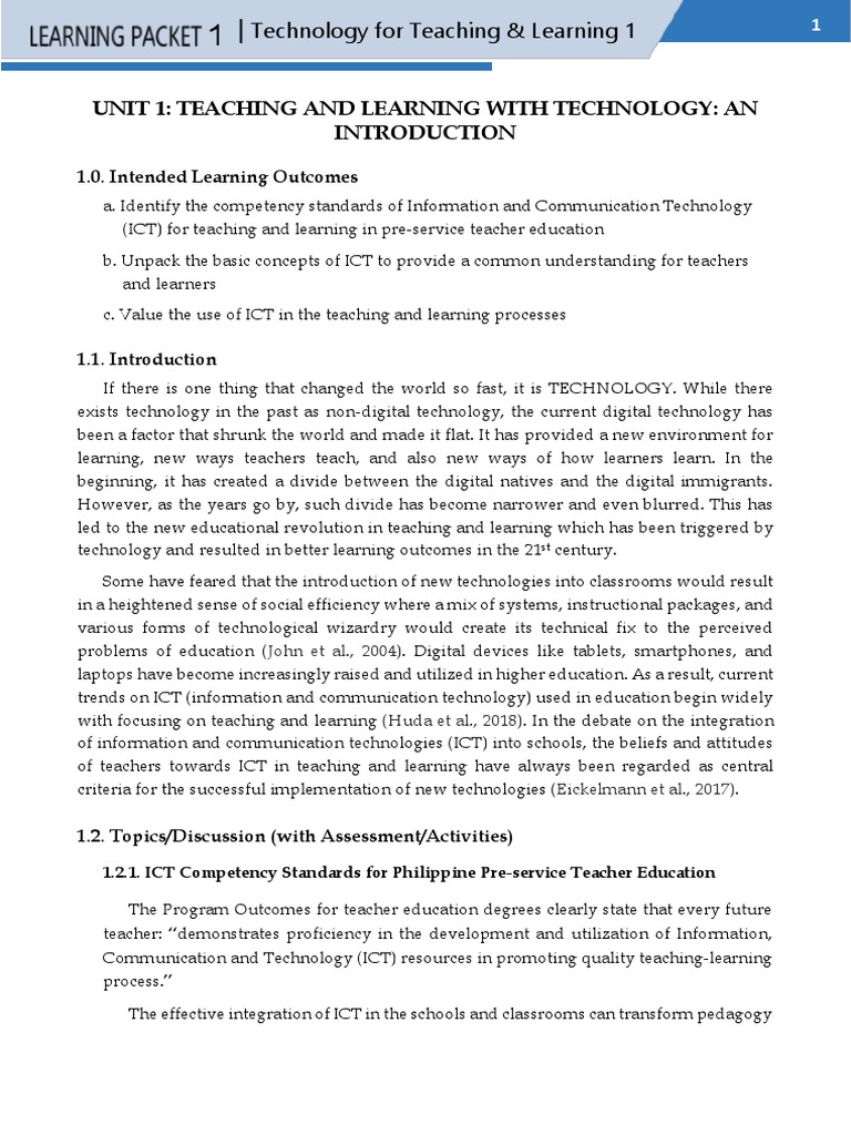 LP1 - BEED & BSED 2 - PROF. ED. 5 - UNIT 1 - Teaching and Learning With ...