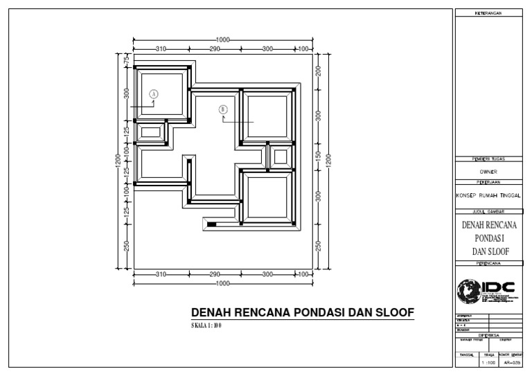 35.denah Rencana Pondasi Dan Sloof | PDF