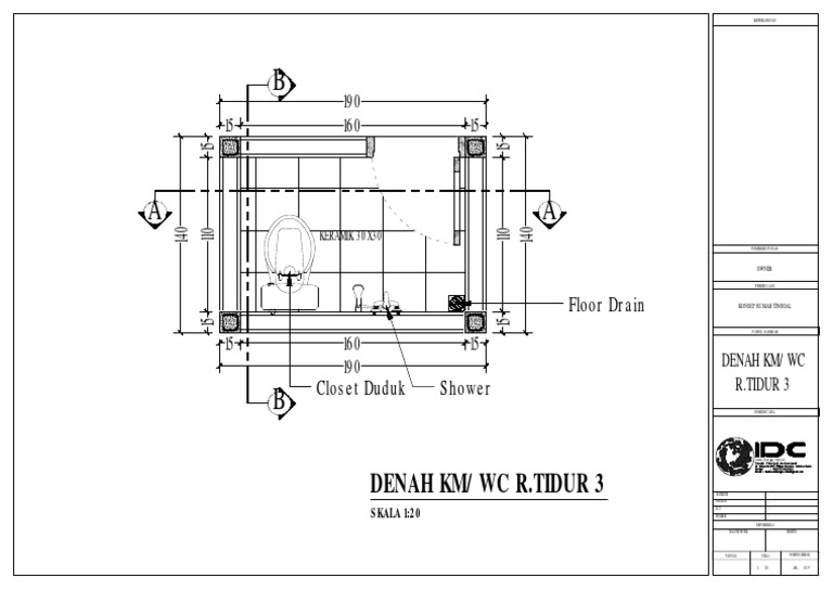 29.denah WC Kamar 3 | PDF