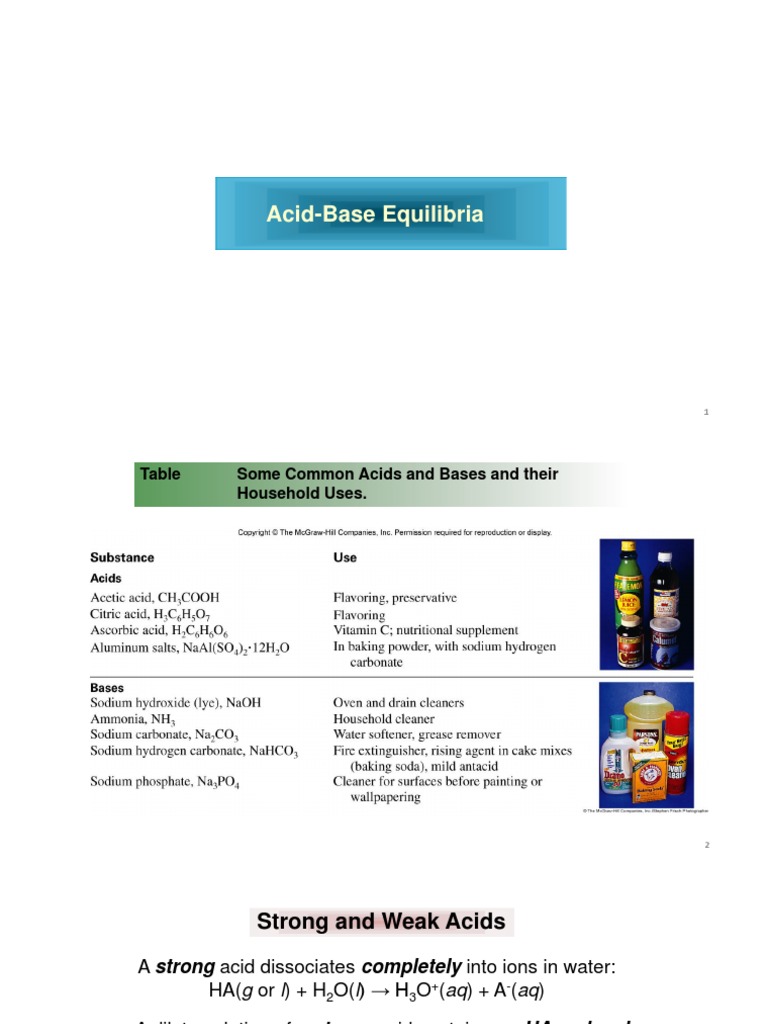 Acid-Base Equilibria | PDF | Acid | Ph