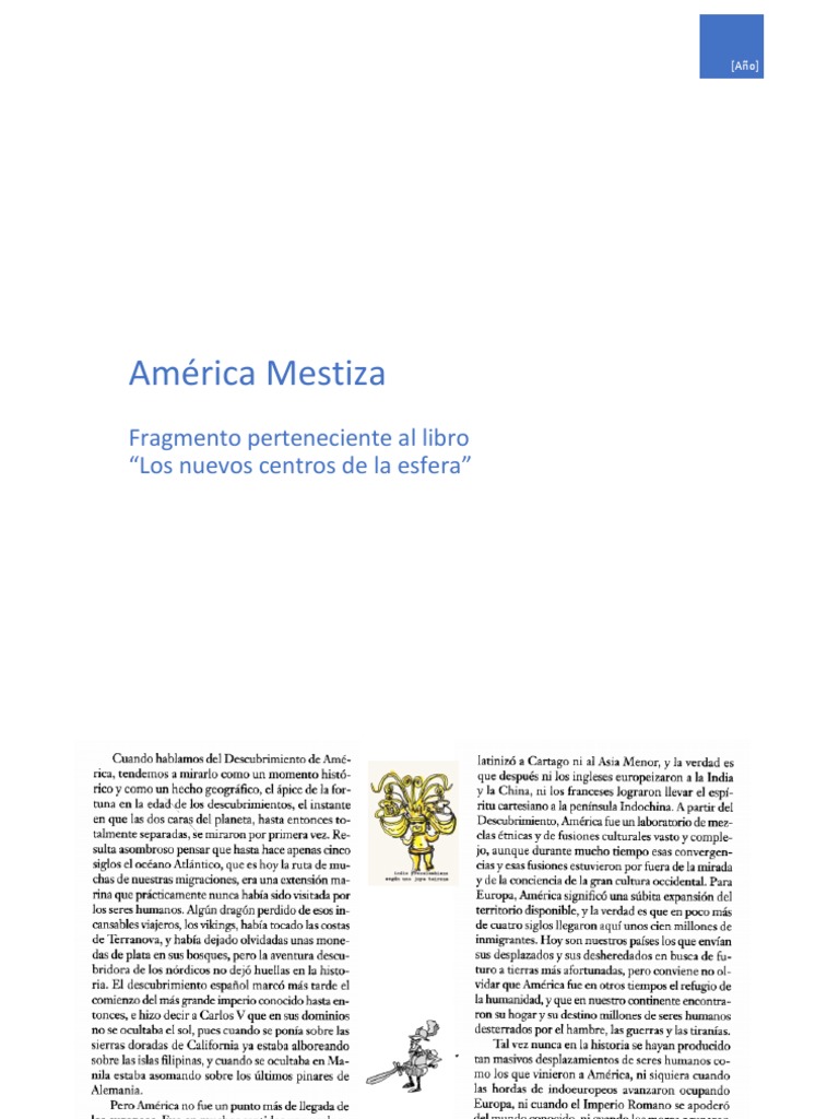 América Mestiza - Texto William Ospina | PDF