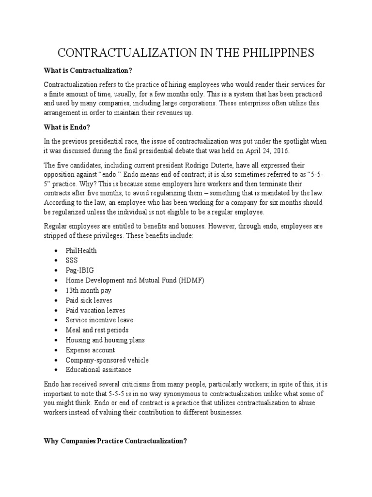 Contractualization | PDF | Temporary Work | Labour Economics