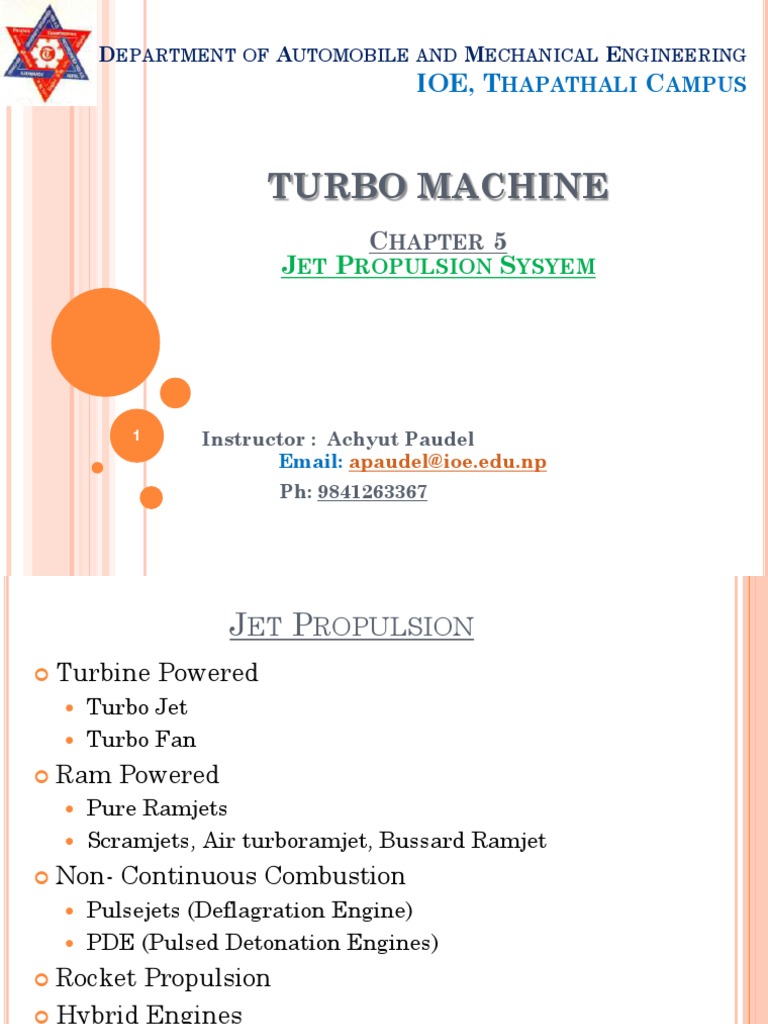 Turbo Machine: Ioe, T C | PDF | Jet Engine | Rocket Engine