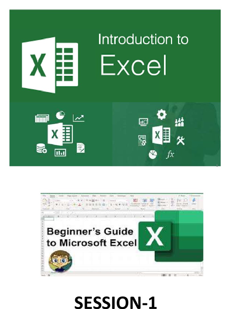 Excel Session 1 | PDF | Microsoft Excel | Graphical User Interfaces