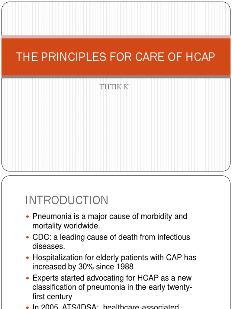 The Principles For Care of Hcap | PDF | Multiple Drug Resistance ...