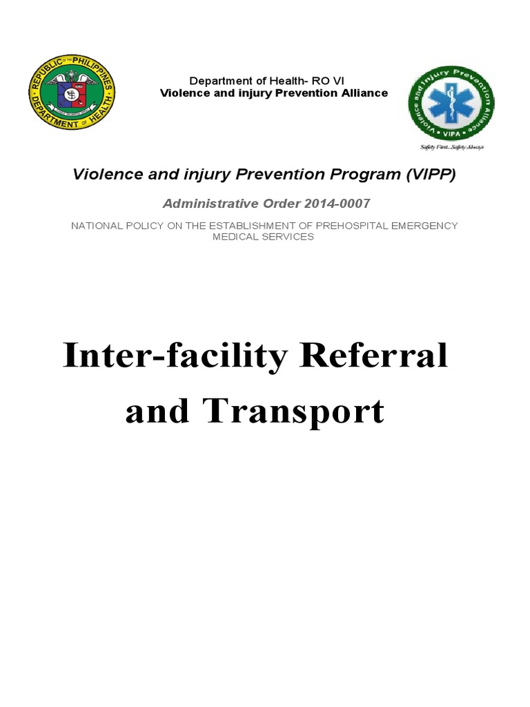 National Policy on Interfacility Referral and Transport: Guidelines for ...