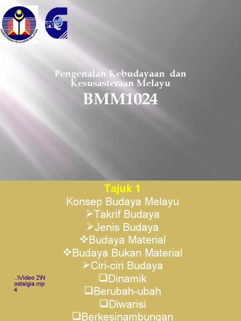 Tajuk 1 Konsep Budaya Melayu | PDF