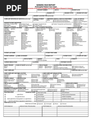 Prehospital Patient Care Report Form