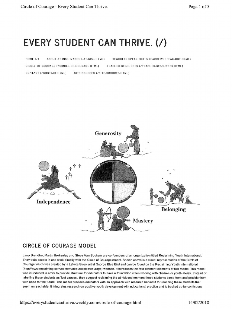 Every Student Can Thrive - Circle of Courage | PDF