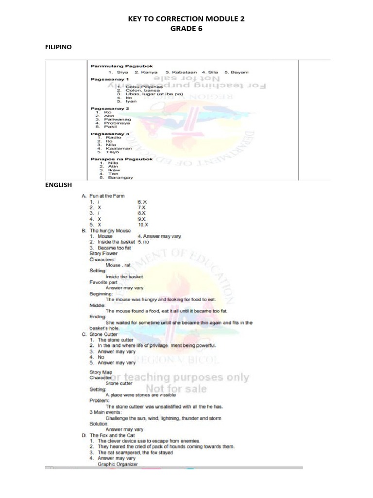 Key Module 2 Grade 6 | PDF