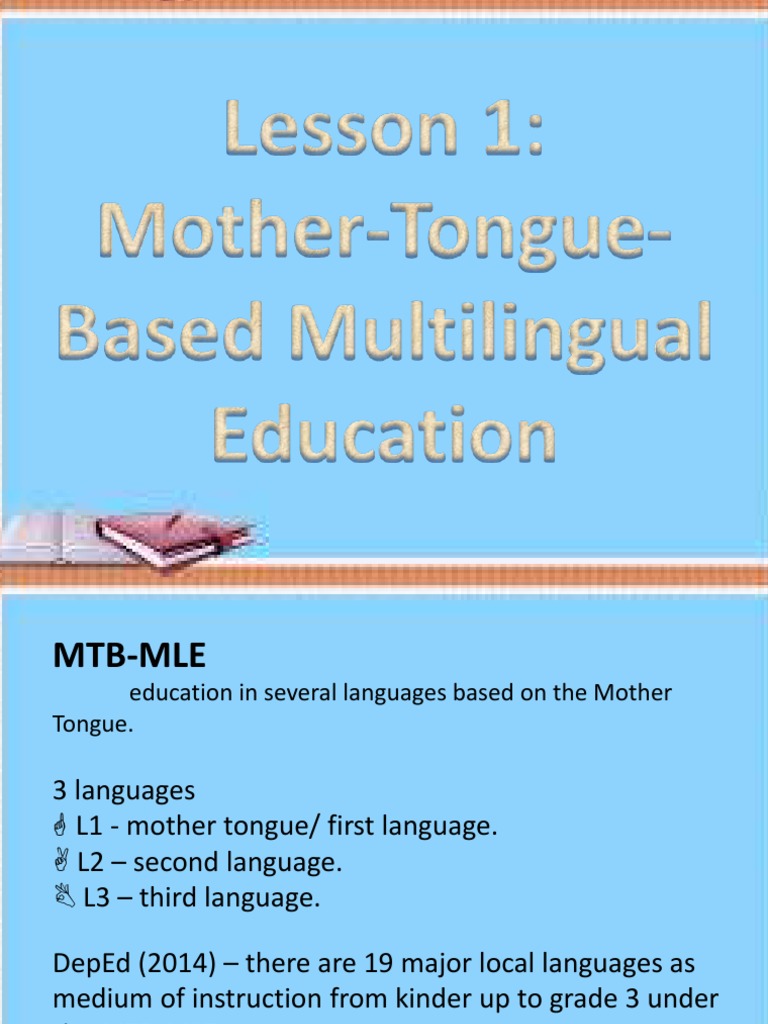 MTB-MLE Language Education Guide | PDF | Second Language | Fluency