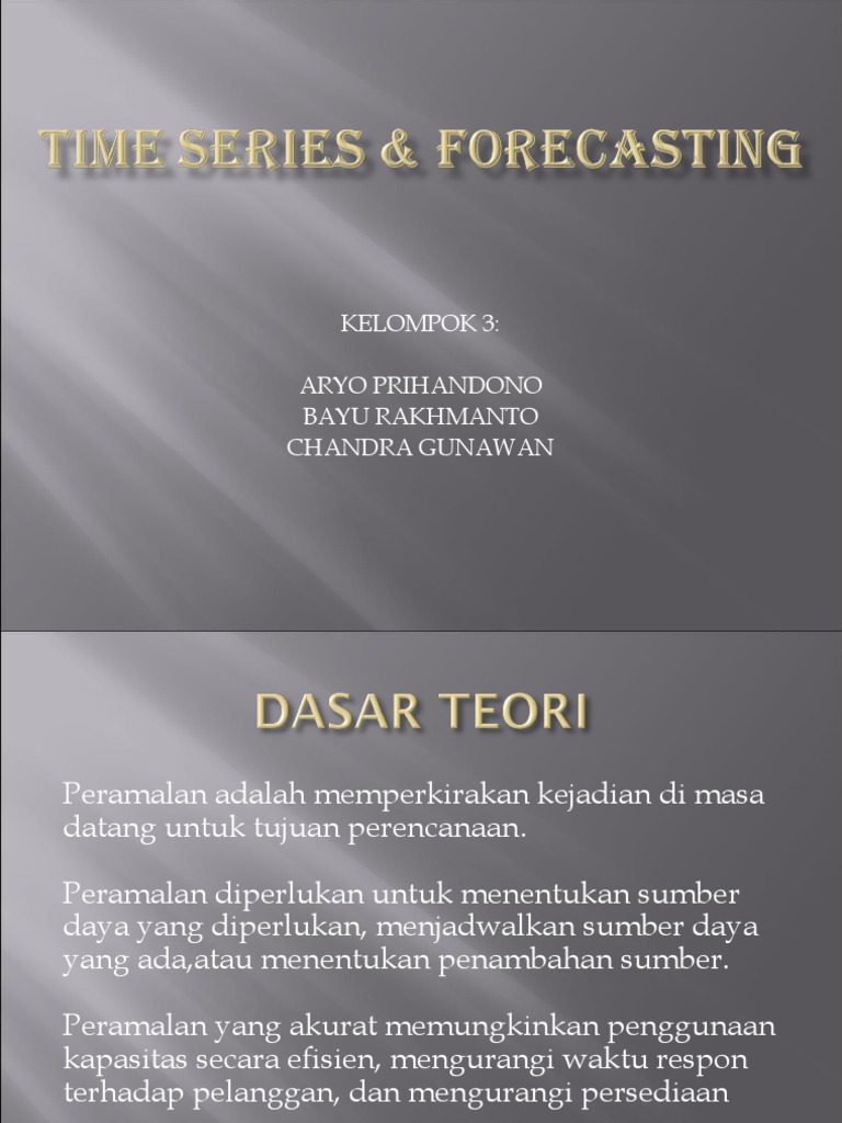 Presentasi Time Series & Forecasting | PDF