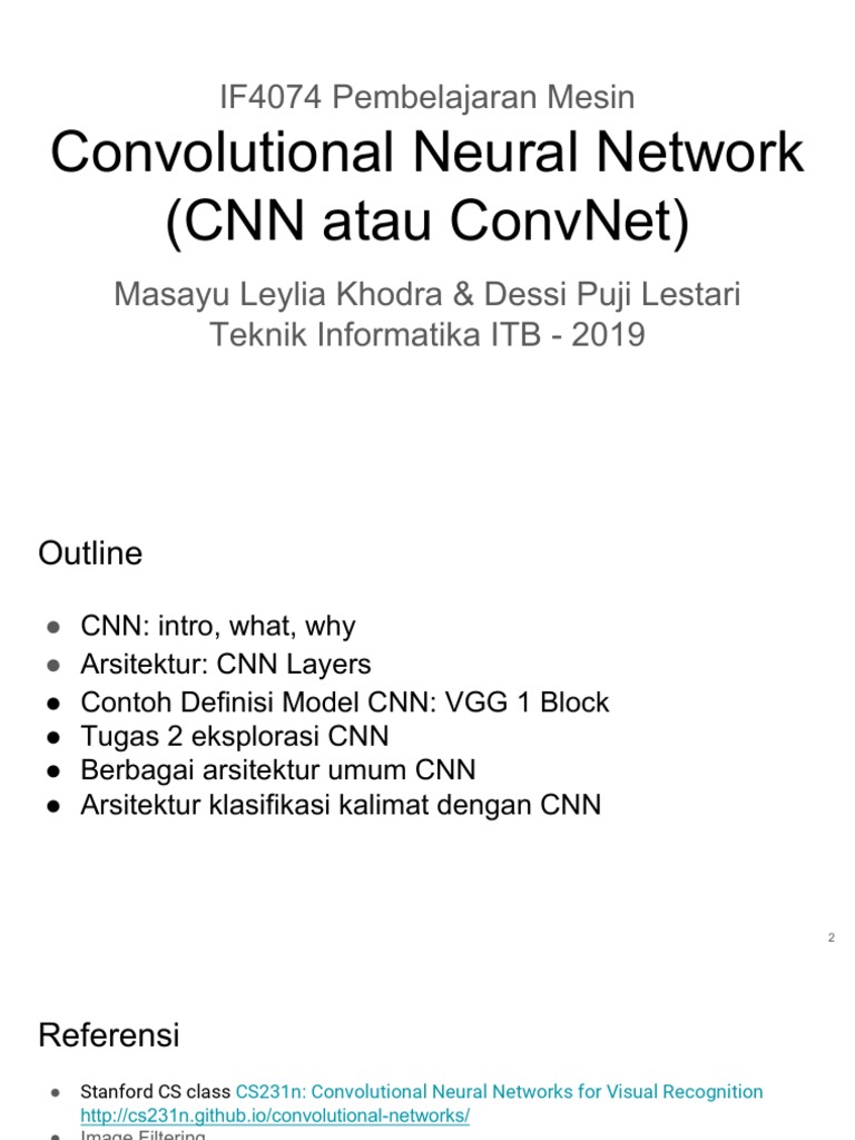 Minggu04 - Convolutional Neural Network (CNN) | PDF | Artificial Neural ...