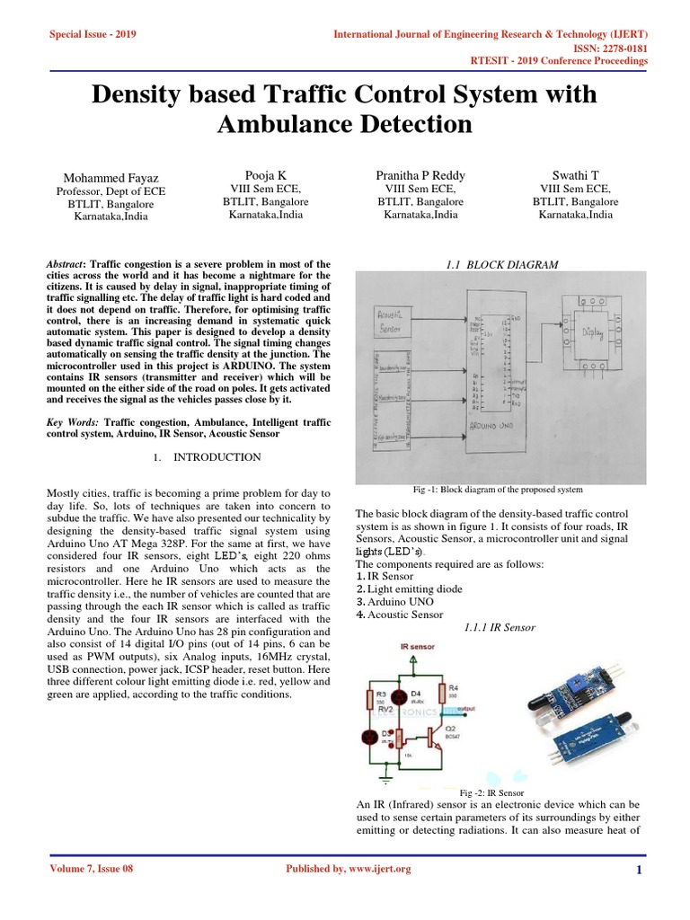 Density Based Traffic Control System With Ambulance Detection | PDF ...