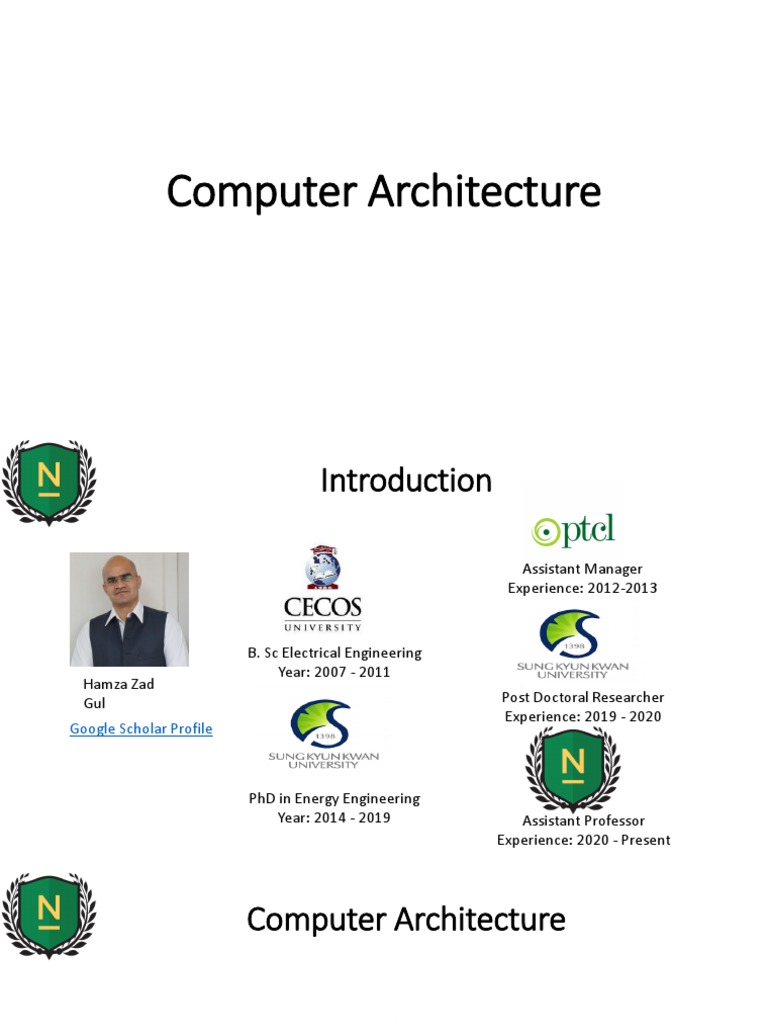 Computer Architecture - Week-1 - Lecture-1 | PDF | Computer Architecture | Intel